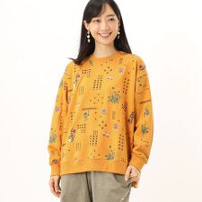 ジオメトリックフラワー刺繍裏毛トレーナー | スーパーハッカ(SUPER HAKKA) | マルイウェブチャネル
