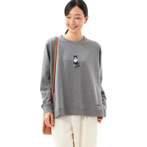 SUPER HAKKA×保坂優子 ｢このドレス｣プリント+刺繍スウェット