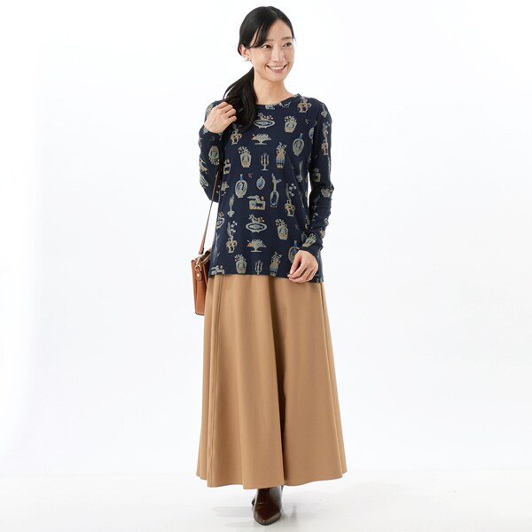 SUPER HAKKA×保坂優子 ｢暮らしを彩る｣プリント度甘天竺カットソー