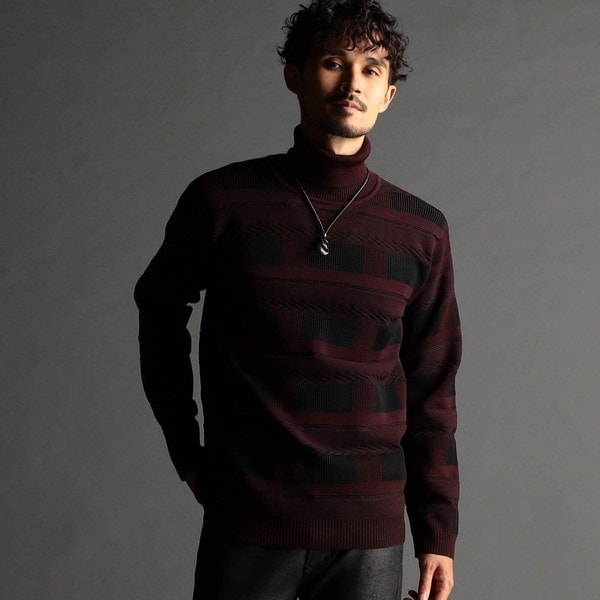 ダブルフェイスモールモックネックニット | ニコルクラブフォーメン