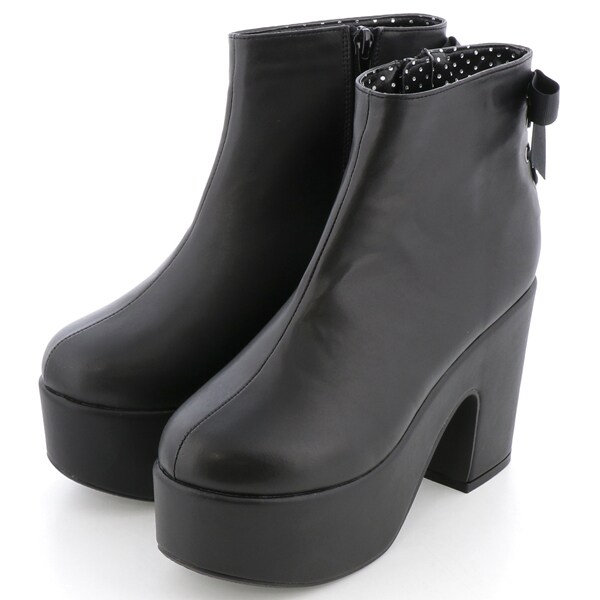 バックリボンデザイン厚底ブーティ(YOSUKE POP&CULTURE) | ヨースケ