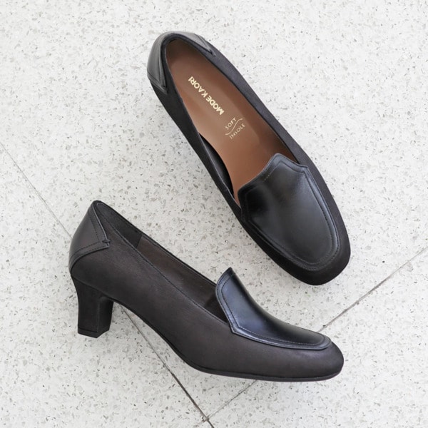 スリッポンシューズ(サイドゴア／ソフトインソール／2cmヒール