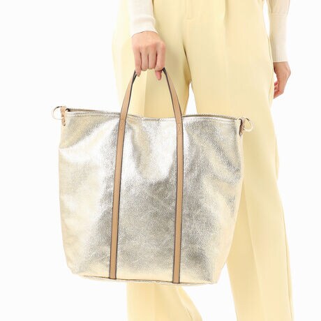 【A4ファイル対応】カシュカシュ / メタリックキャンバス1枚仕立て2wayトートバッグ | カシュカシュ(cache cache) | マルイウェブチャネル