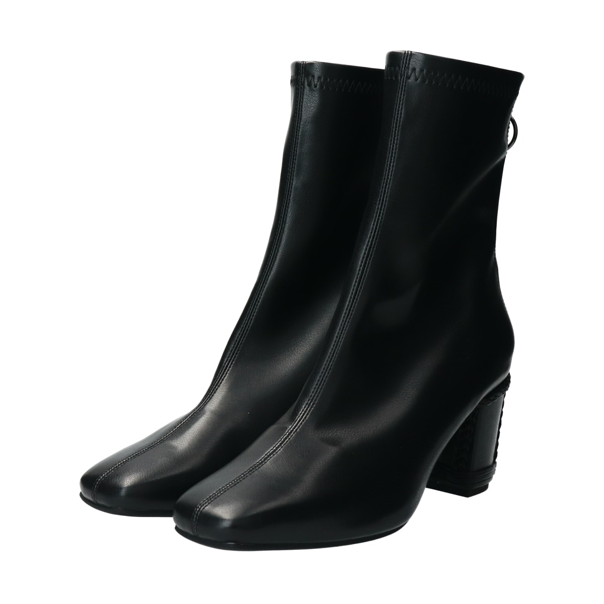 bussola ブソラ◇4.5cmヒール◇撥水厚底レースアップショートブーツ