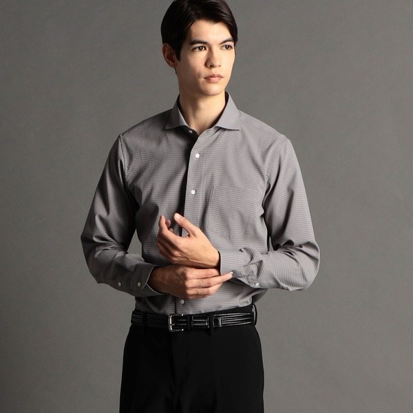 ex/tra】DotAirサッカー スタンドカラーシャツ | ムッシュニコル