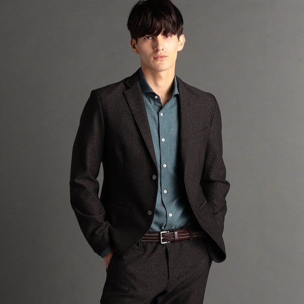 ヘリンボンストレッチ セットアップジャケット | ムッシュニコル