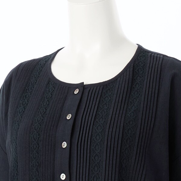 コットンスラブワンピース 【グリーンノート】【大きいサイズ