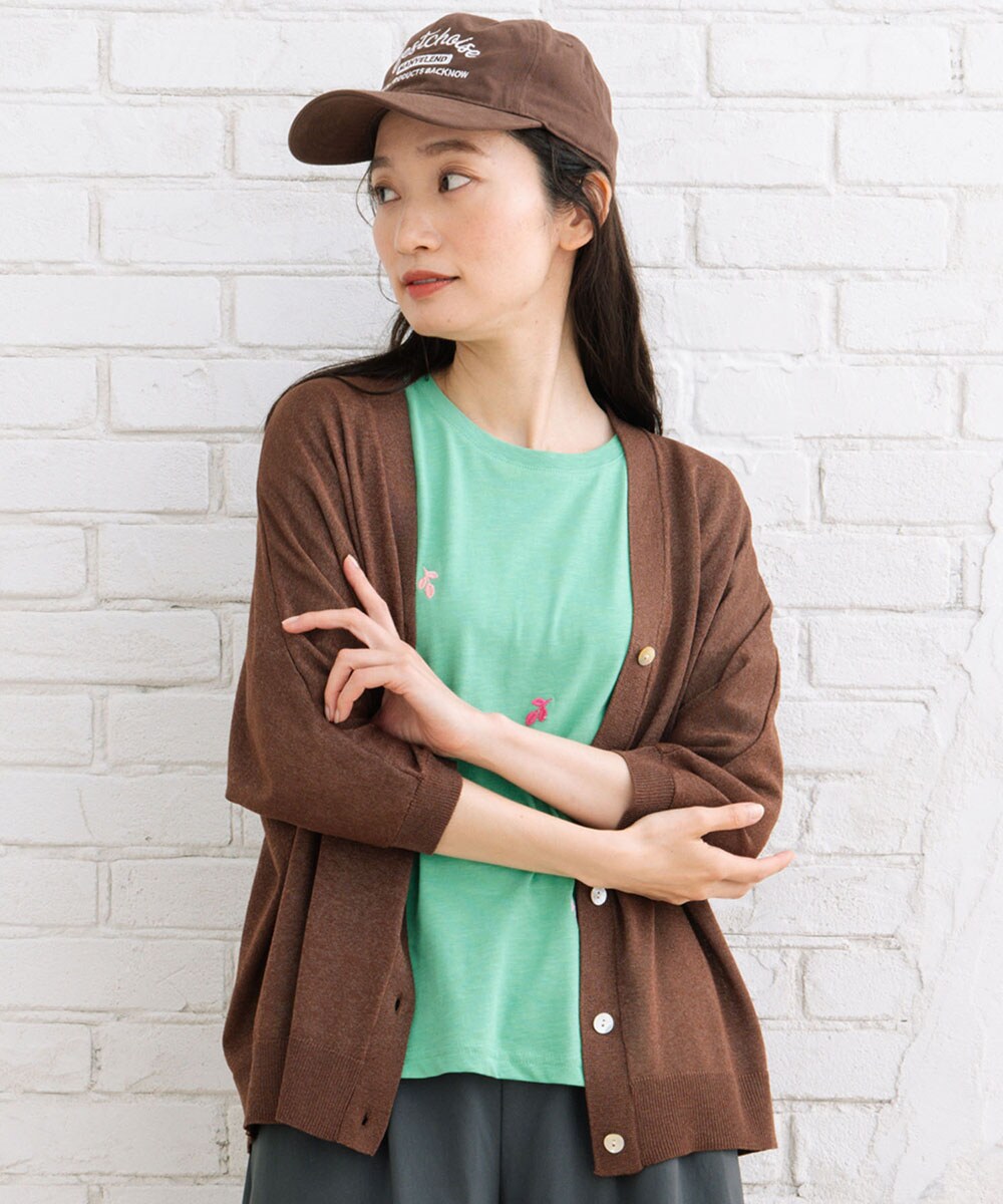 大きいサイズ】 21号(6L～) FONTLAB マルチボタンゆるカーディガン