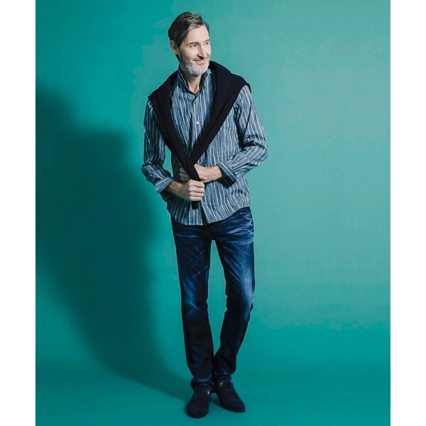 2023年モデル】《日本製》ストライプタックスタンドシャツ