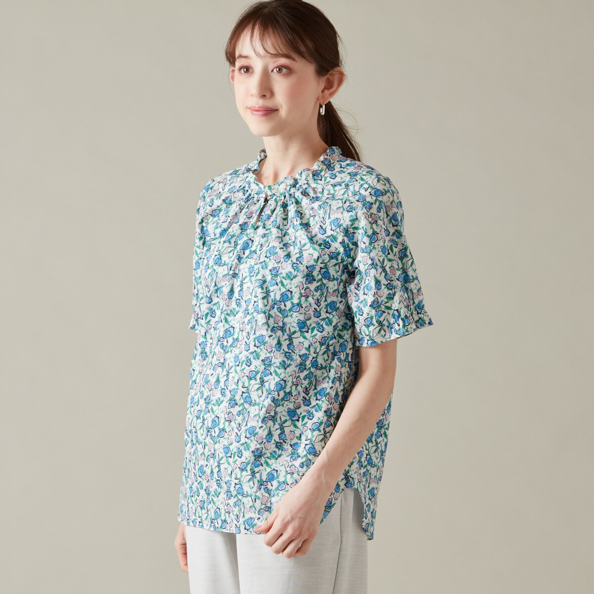 洗える ] 柄ギャザーブラウス | ラ・クープ(LACOUPE) | マルイウェブ