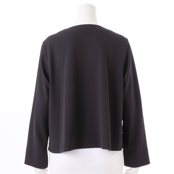 アクアジョーゼットノーカラージャケット 【日本生地・日本縫製】 | ラ