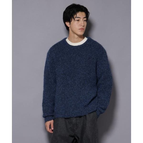 モールヤーンブロッキングニット | ナノユニバース(NANO universe