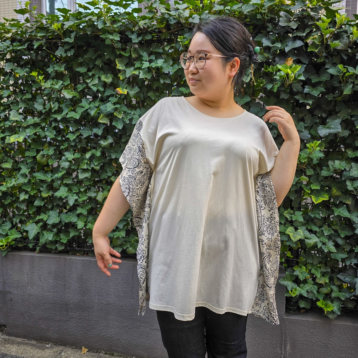 洗える ]シルケットベア天竺切替ブラウス | アル・ディ・ラ(AL DI LA