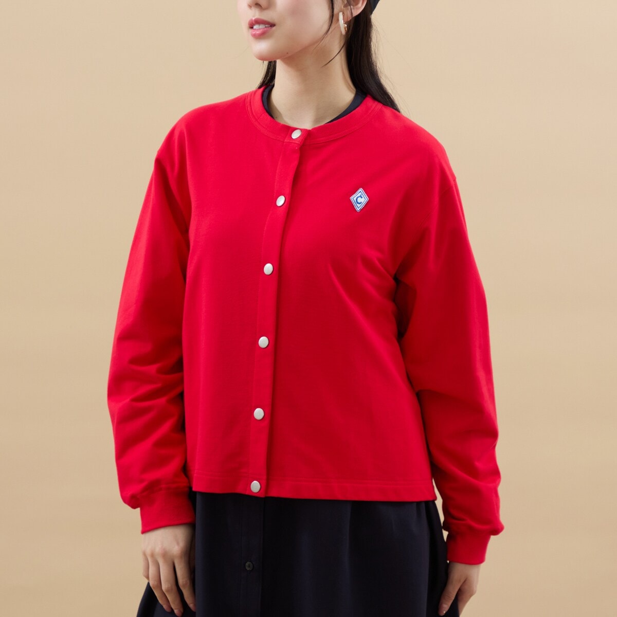 Venus 綿カーディガン〈7G/ケーブル＆ライン〉【スクール】【学生