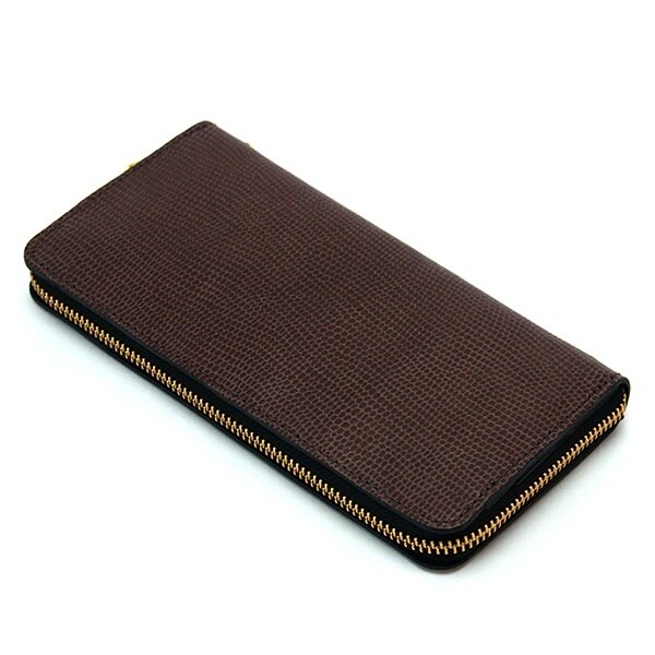 グロット/リザードエンボス(グレー)【長財布 ラウンドファスナー