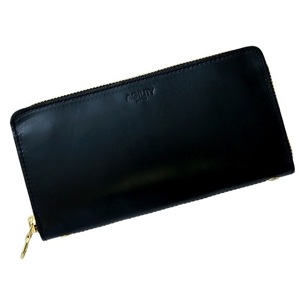 グロット/リザードエンボス(ネイビー)【長財布 ラウンドファスナー