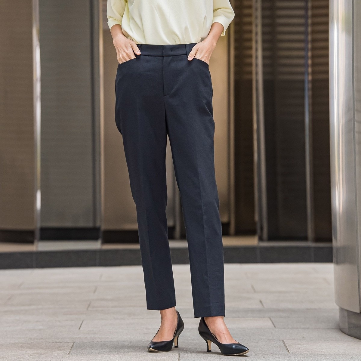 カタログ掲載】ピクシエスタテーパードパンツ≪洗濯機で洗える