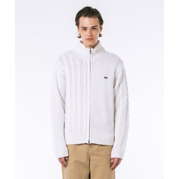 クレイジーニッティングハイネックジップカーディガン / ダブルジップ