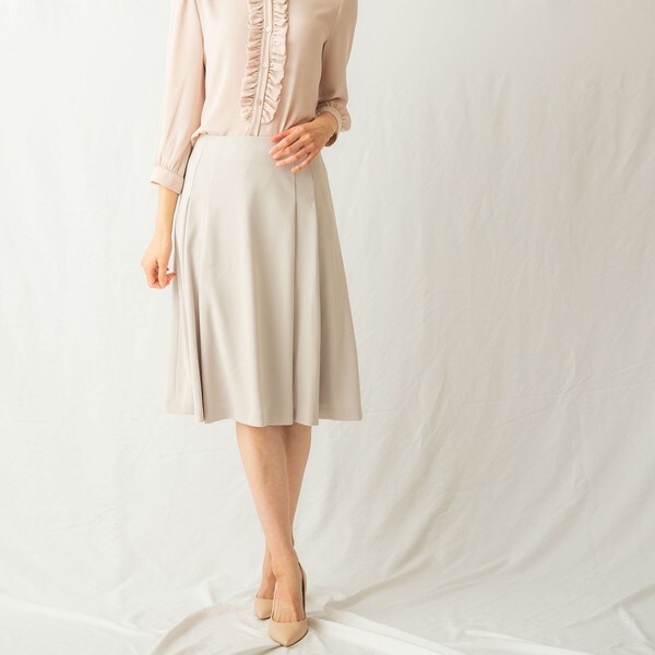 セットアップスーツ対応》ナチュラルストレッチフレアスカート | ナラ