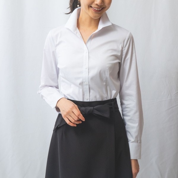 NARACAMICIE】ツイル長袖スタンドカラーシャツ | ナラカミーチェ