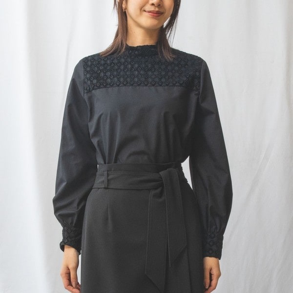 NARACAMICIE】カットジャガード長袖プルオーバー | ナラカミーチェ