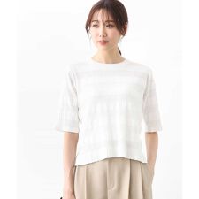 【スッキリ見え/洗える】シャーリングプリーツ加工デザインコンパクトニット | MK ミッシェルクラン(MK MICHEL KLEIN ...