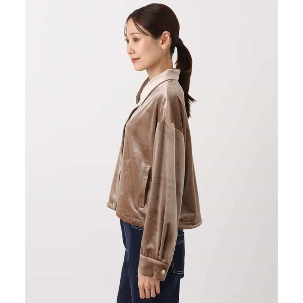 こなれSETUP/洗える】スノーベロア クロップドブルゾン | MK