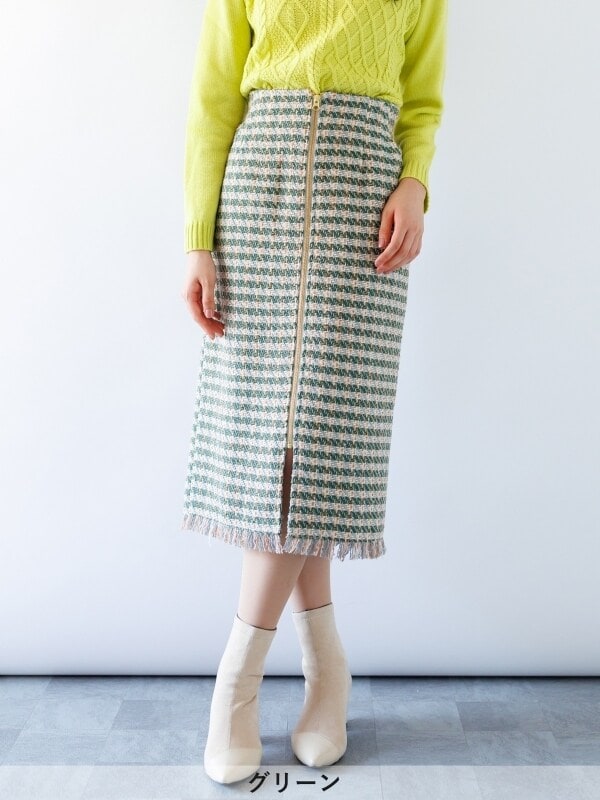 ツイードAラインスカート | カールパークレーン(Karl Park Lane
