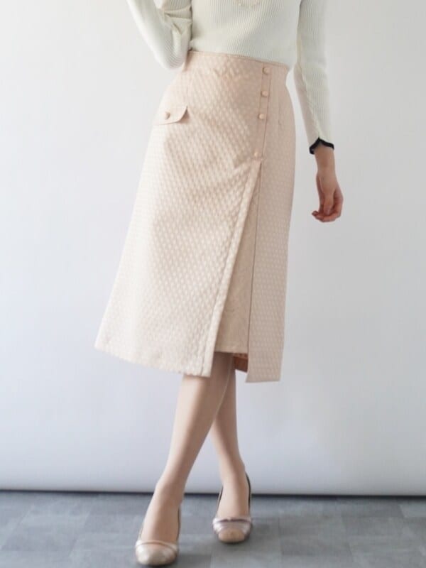 ドットジャガードAラインスカート | カールパークレーン(Karl Park