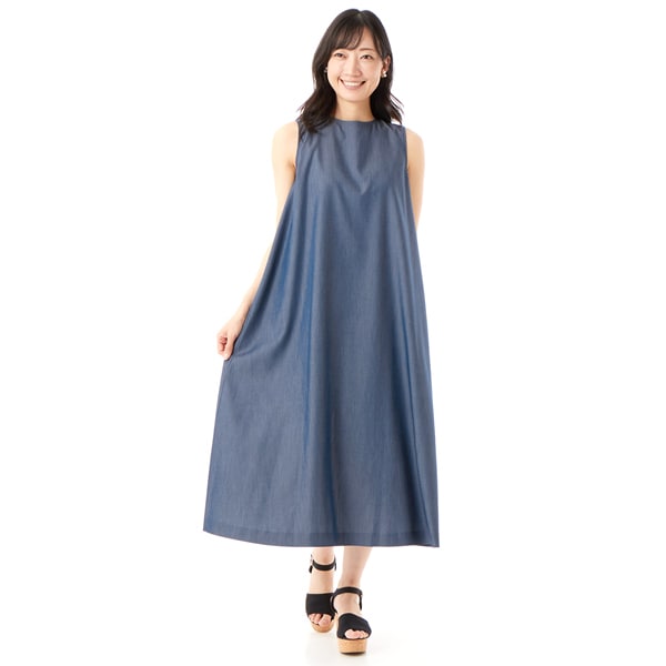 シャンブレー肩あきワンピース | カールパークレーン(Karl Park Lane