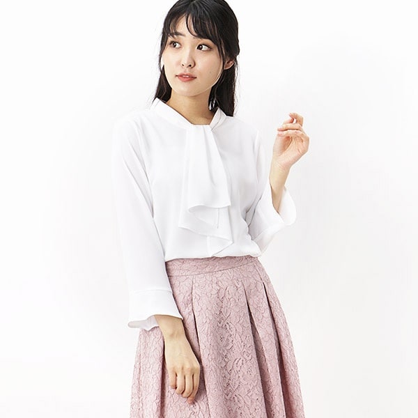 楊柳プリント ボウタイブラウス | カールパークレーン(Karl Park Lane