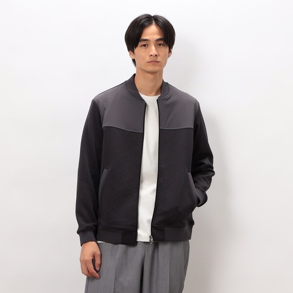ポリエステル タッサー 機能中綿 スタンドカラーブルゾン
