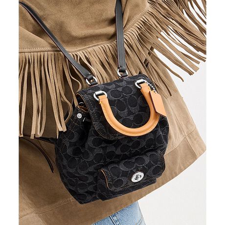 リア バックパック 21・シグネチャー デニム | コーチ(COACH) | CJ833 LHBLK | マルイウェブチャネル