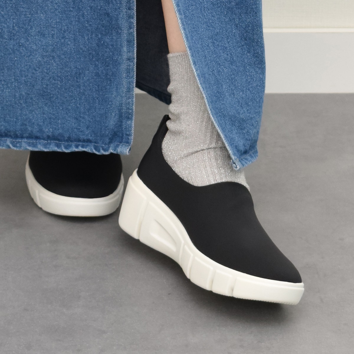 bussola◇6cmヒール◇晴雨兼用ストレッチショートブーツ | ブソラ