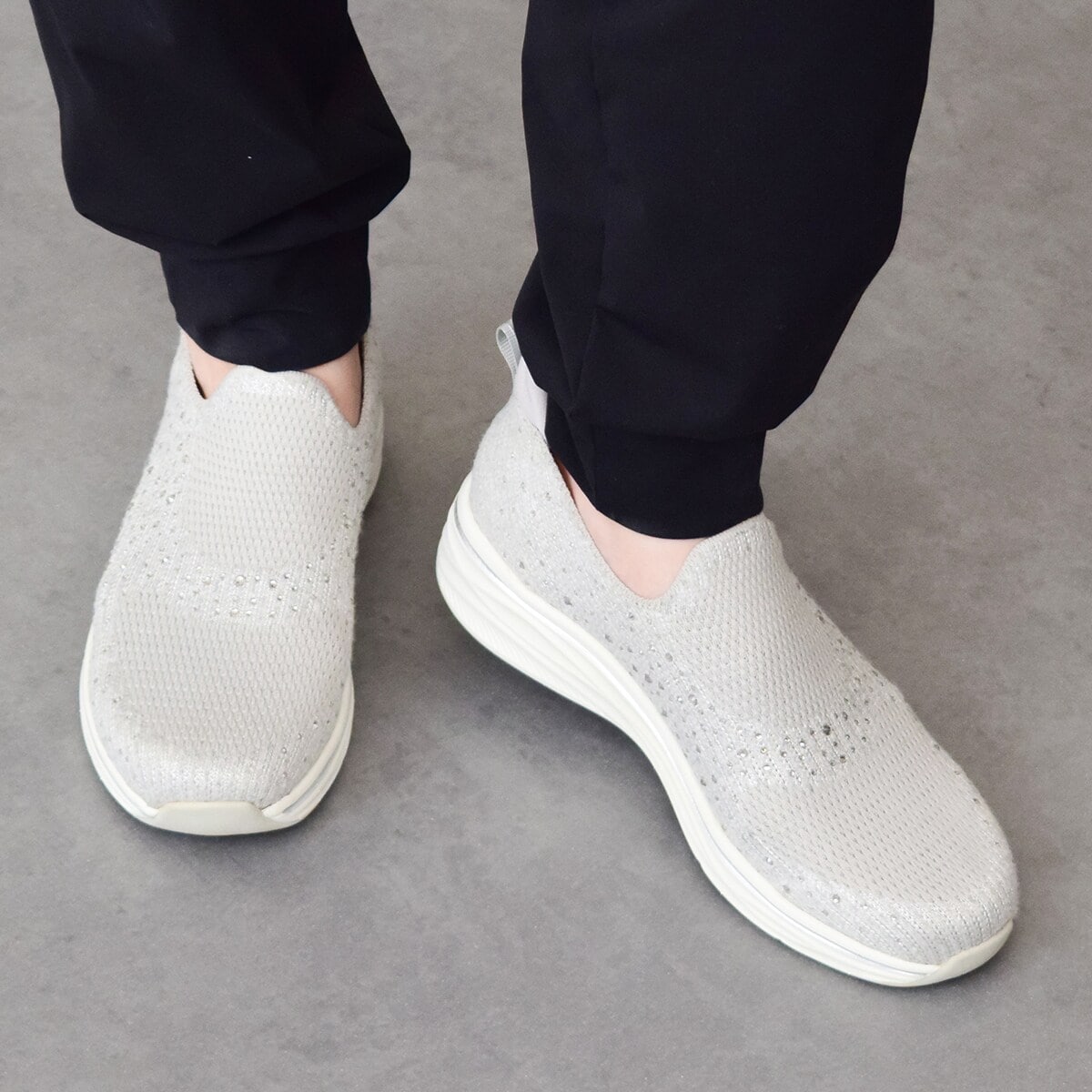 タマリス（TAMARIS）/Tamaris◆5cmヒール◆ラインストーンスニーカー Tamaris◇5cmヒール◇ラインストーンスリッポンスニーカー | タマリス