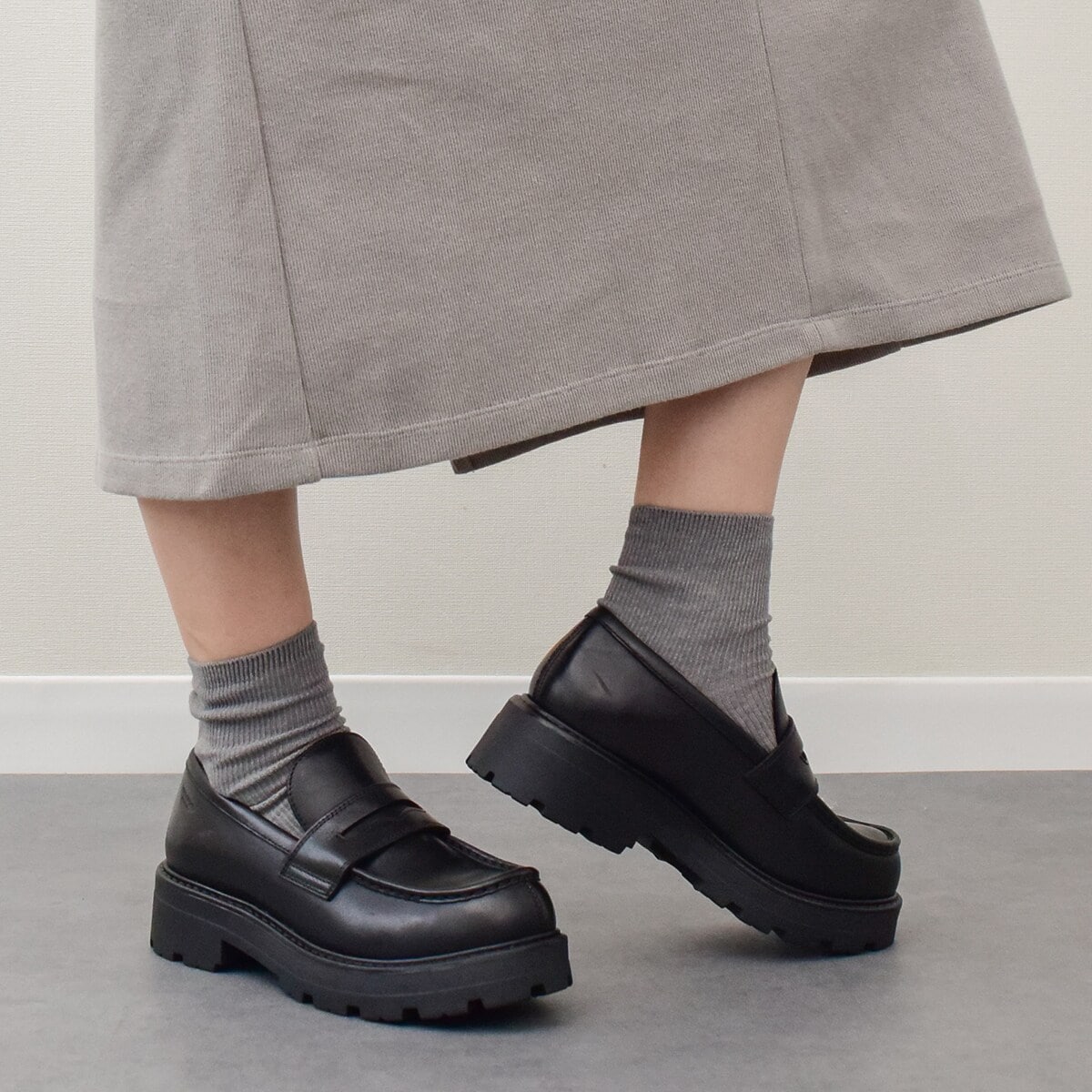 VAGABOND◇3cmヒール◇ラウンドトウベーシックサイドゴアブーツ