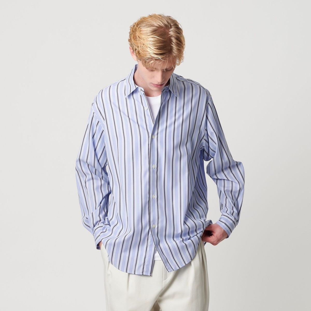 ネオ ピッチ ストライプ レギュラー シャツ FORM型 | ビューティー