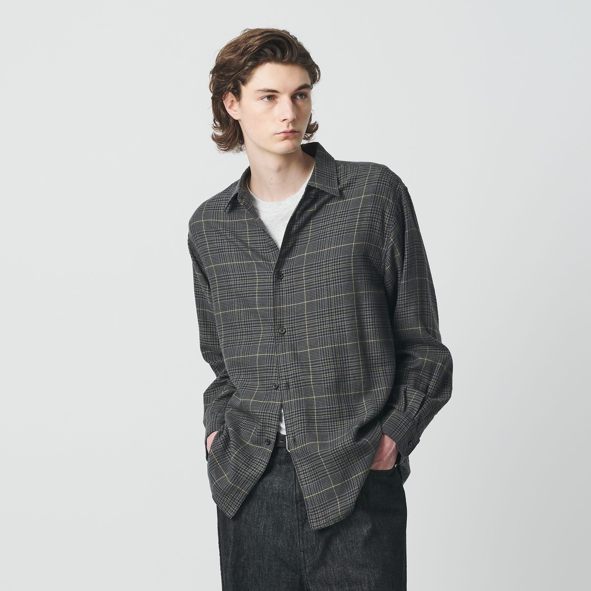 one BEAUTY&YOUTH＞ブラッシュ ツイル シャツ FORM型 | ビューティー