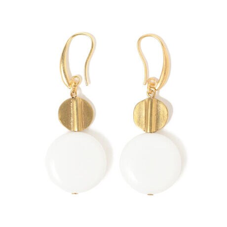 David Aubrey ／ ホワイト アゲート ピアス | マルイウェブチャネル