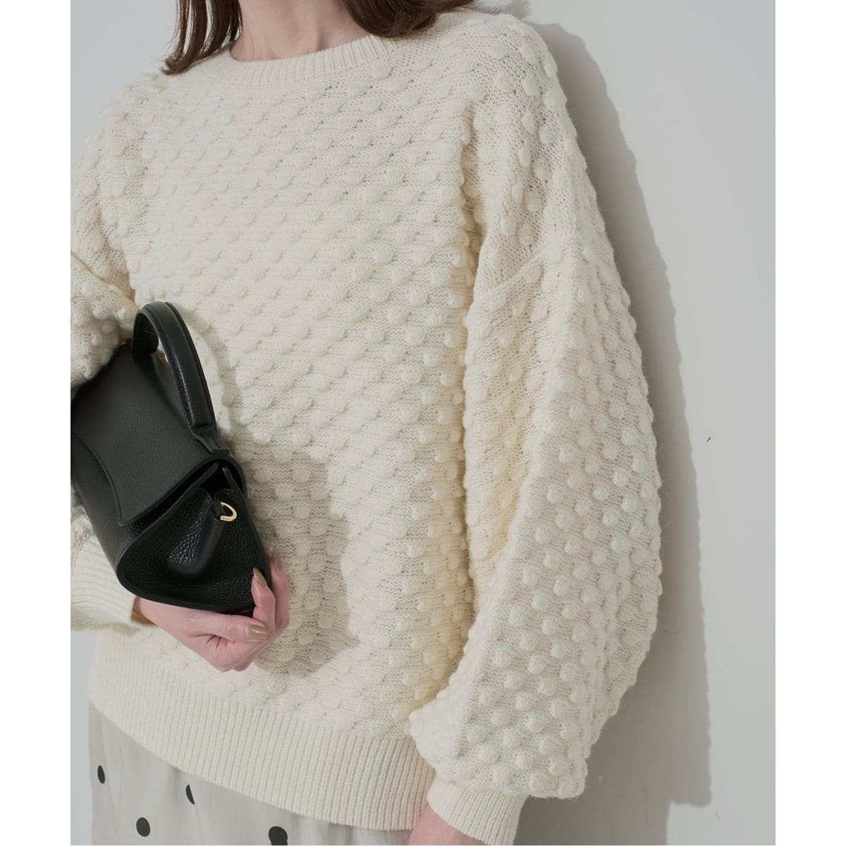 Jeu de Coeurs & Pois】ドットクルーネックプルオーバー | スローブ