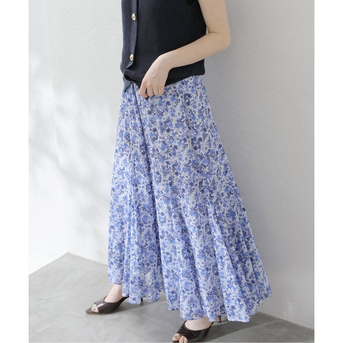 洗える】パイピングシアーフレアスカート | ラ トータリテ(La TOTALITE