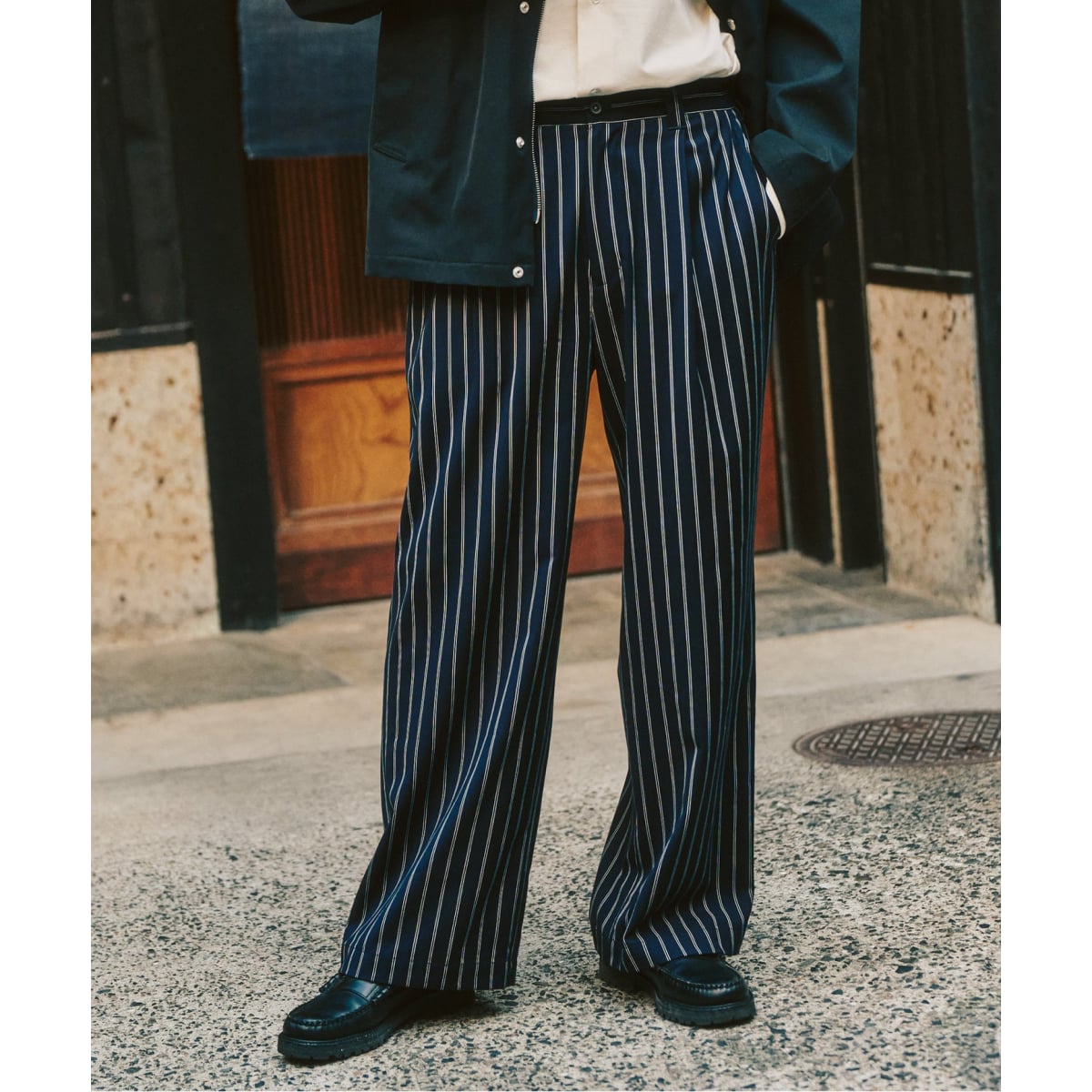 ヨーロピアンフラックス ガーメントダイ スクエアイージーパンツ