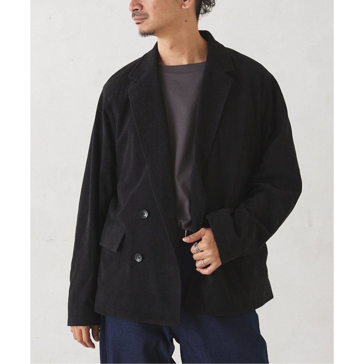 TECH SOLOTEX コーデュロイウォッシャブル ダブルジャケット