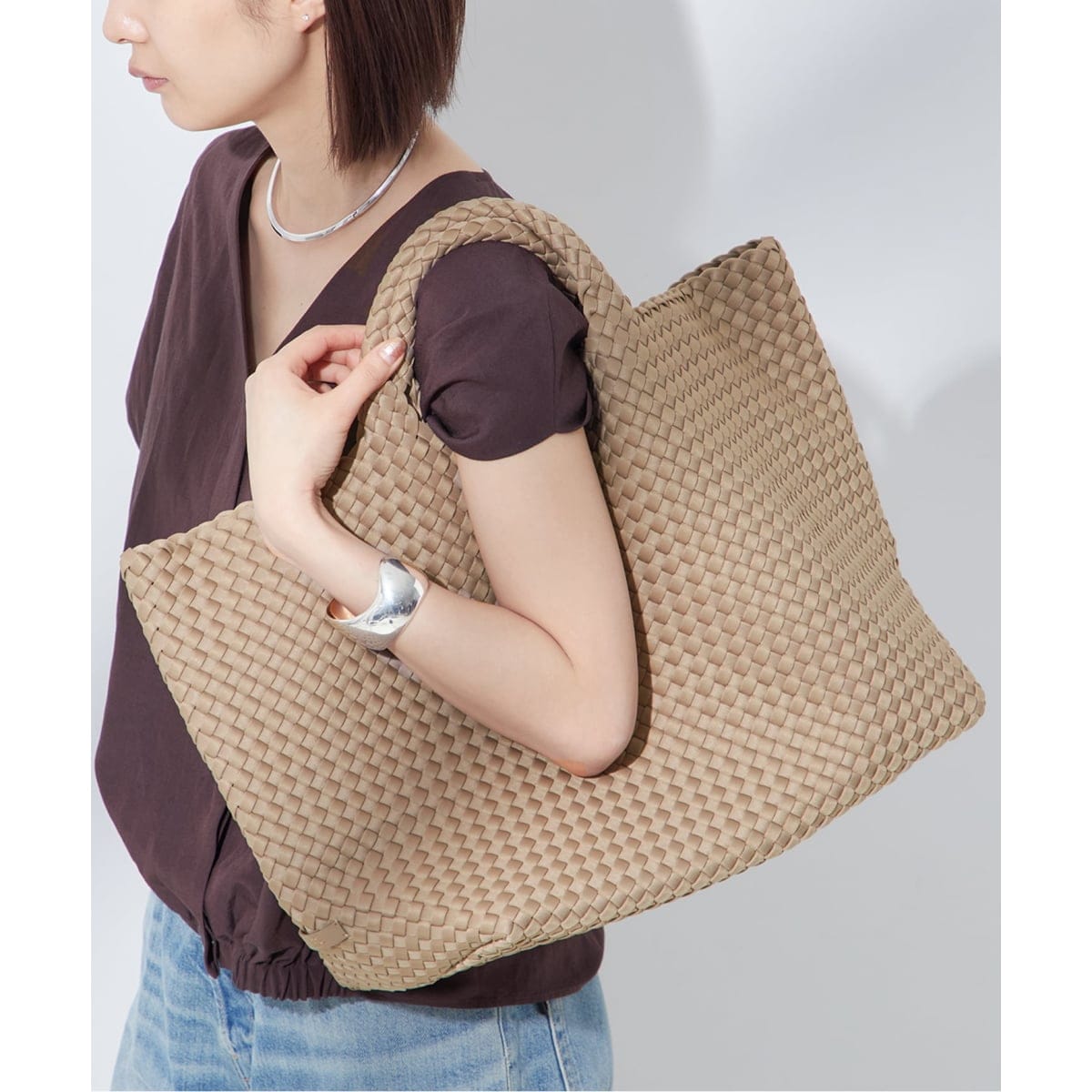 DEMELLIER/デメリエー】The Capri キャンパストートバッグ | ルージュ