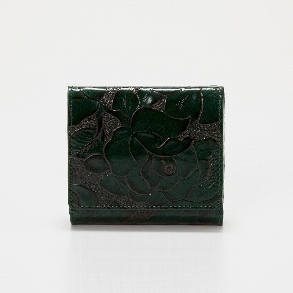 エンボスレザー ホログラム ラウンド 二つ折り 財布 | トプカピ