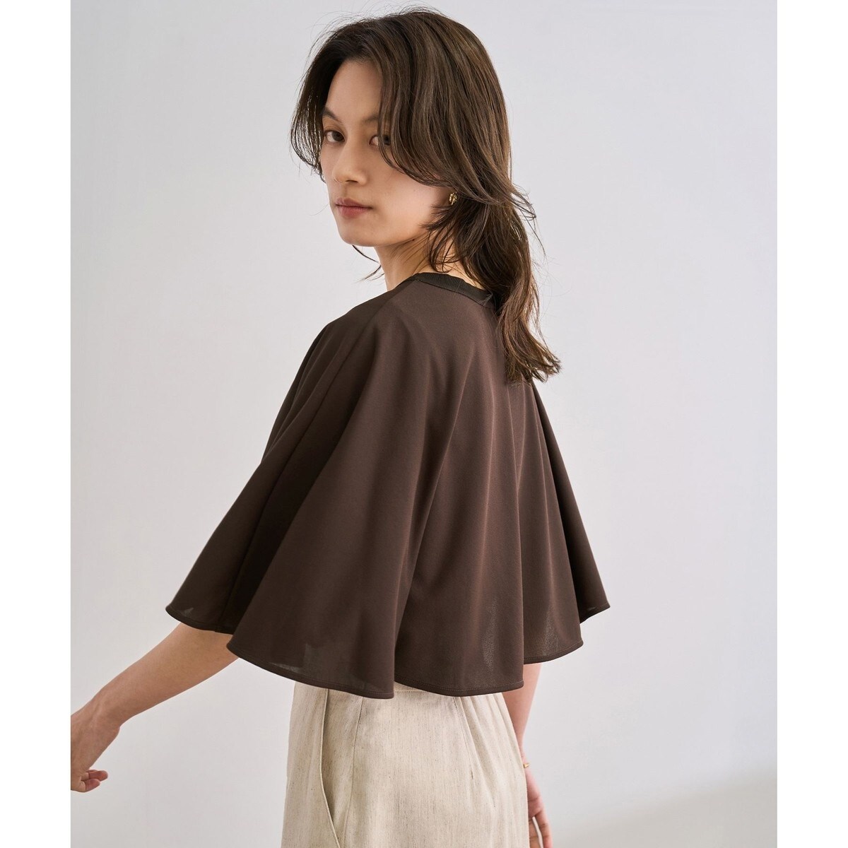 洗える】ケープスリーブ リンキングブラウス | ロペ(ROPE') | マルイ