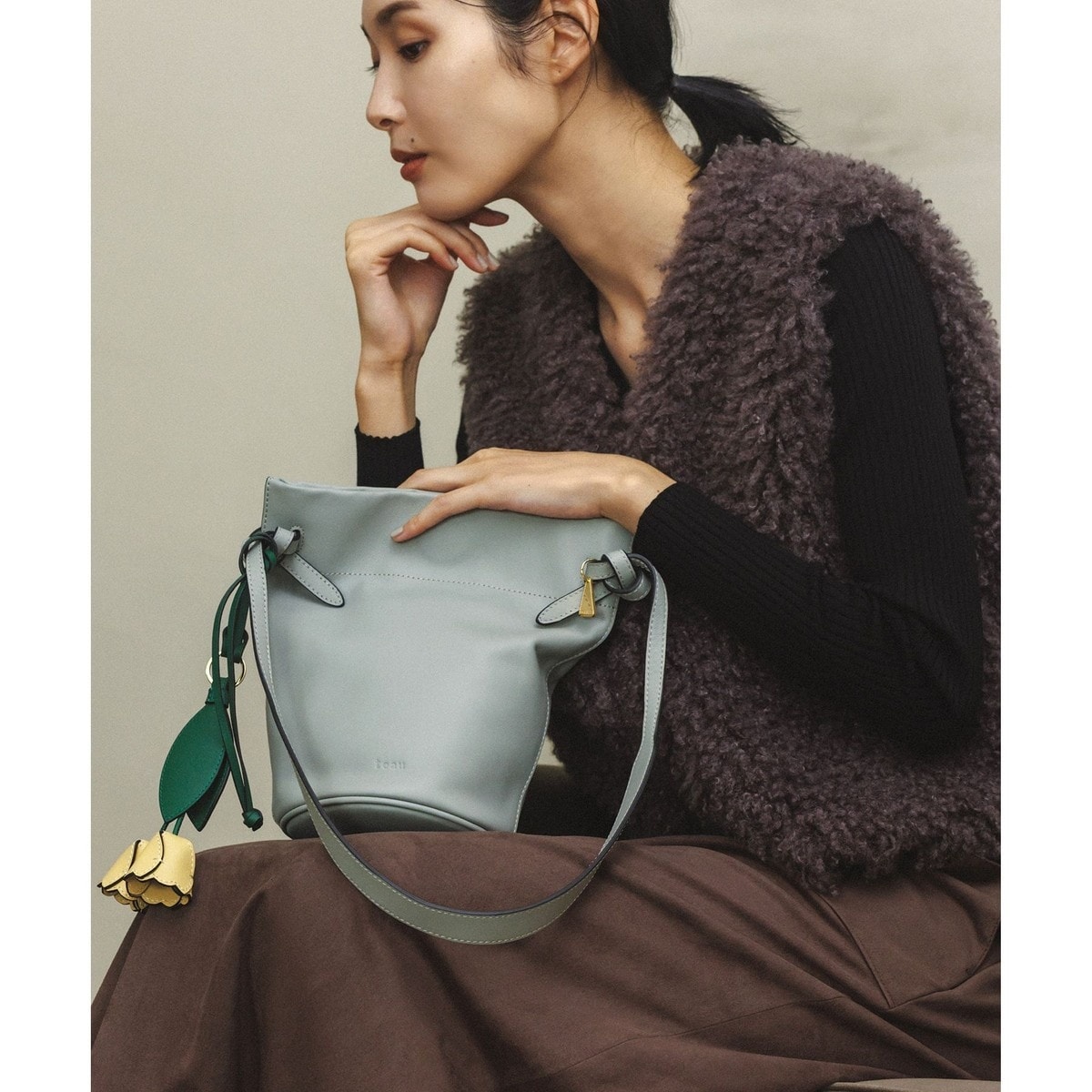 ロペ（ROPE’）/【teau・牛革・マルチWAY】panier vine shoulder bag/持ち手長さ調整可能 teau・牛革・マルチWAY】panier vine shoulder bag/持ち手長さ調整可能