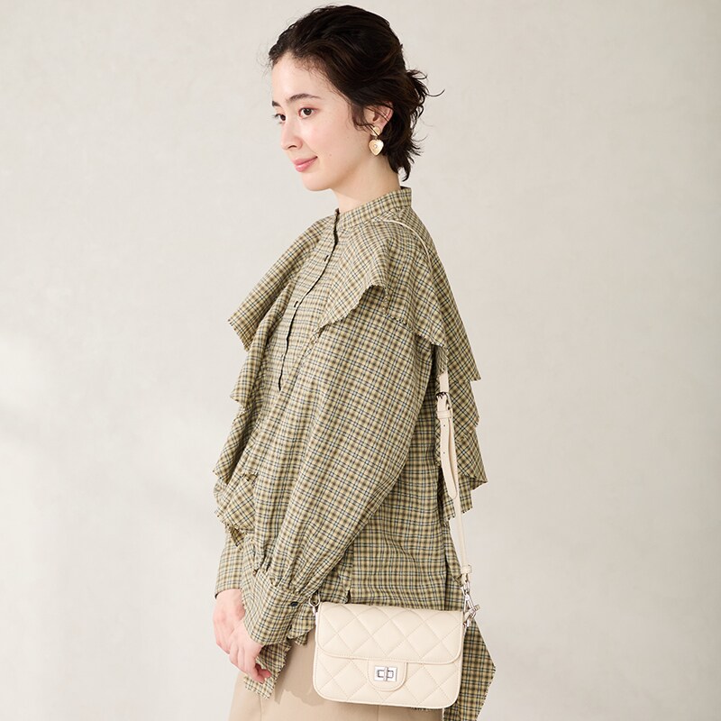 25秋冬新作】キルティングボックスショルダーバッグ/BA-262