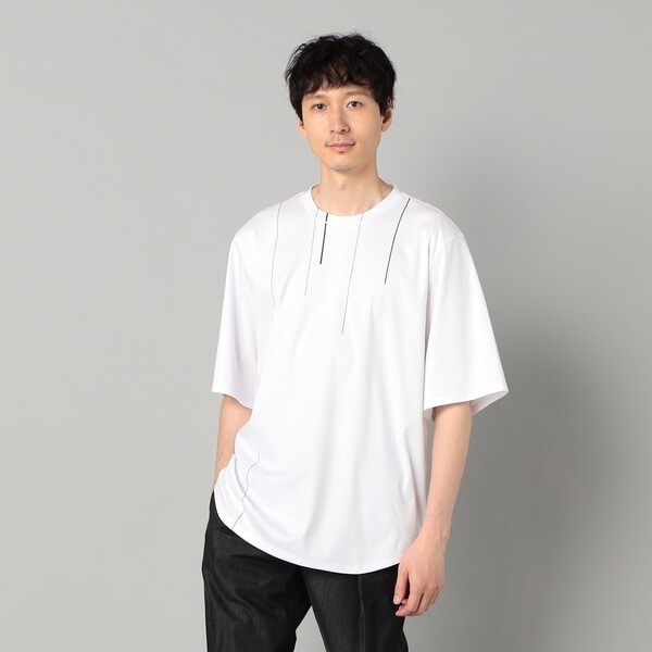 シルキーポンチ モックネック長袖Tシャツ | コムサ・メン(COMME CA MEN