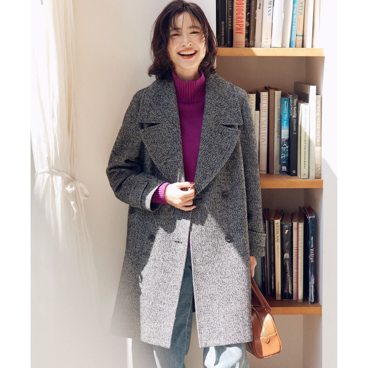 ロング丈軽やか】テーラード リバーコート | アンタイトル(UNTITLED